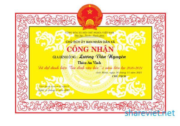 mẫu giấy chứng nhận gia đình văn hóa corel x7-02 - Chia sẻ & cung cấp ...