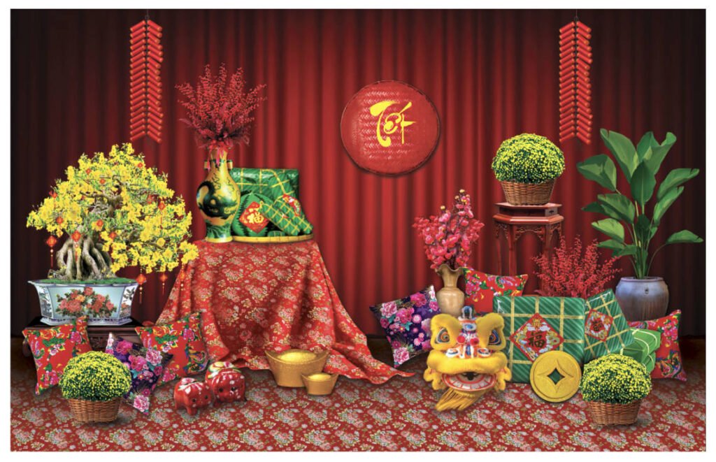 Background phông nền tiểu cảnh chụp ảnh tết check in năm mới file corel ...