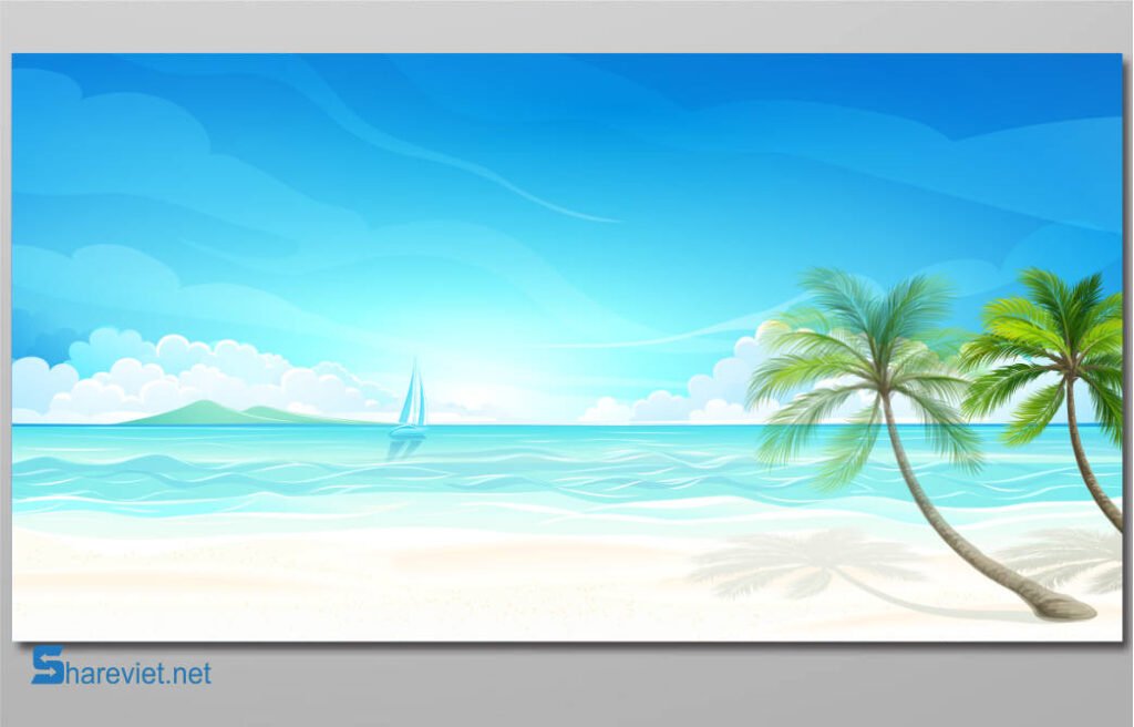 86245 file thiết kế background phông nền bãi biển vector corel 12 ...