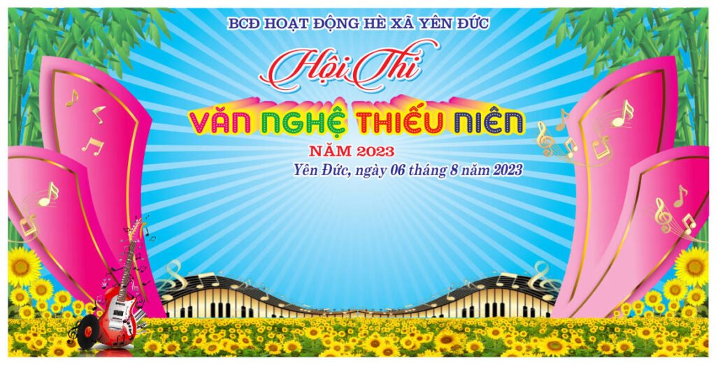 272420 Background Phông Nền Hội Thi Văn Nghệ Thiếu Nhi Corel X5 Chia 6518